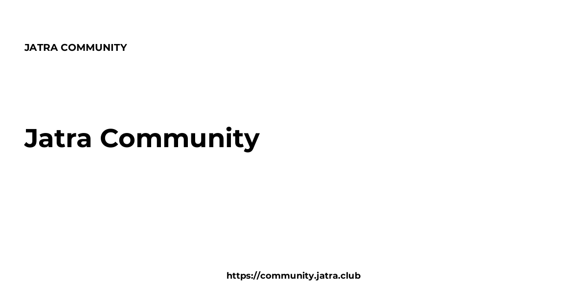 Login | Jatra Community